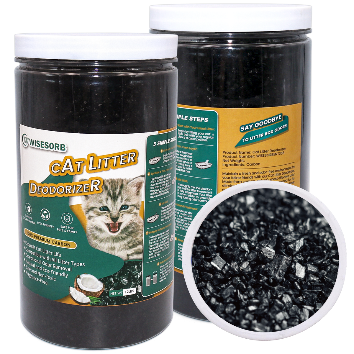1.2 lb Coconut Shell Activated Charcoal-Odor & Moisture Absorber for C ...